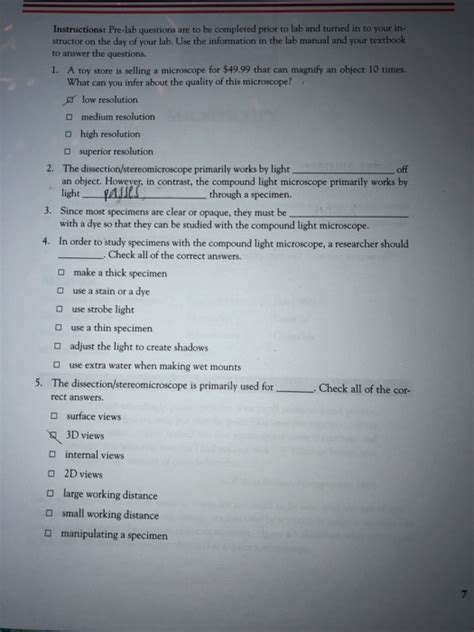 Solved Instructions Pre Lab Questions Are To Be Completed Chegg