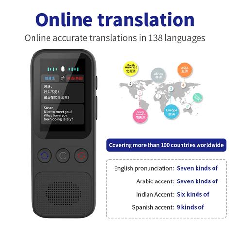 S80 PRO Portable Language Translator Device with 138 Languages Voice Translating 16 Offline ...