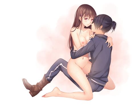 Rule 34 Black Hair Boots Breasts Brown Hair Clothing Iki Hiyori Long