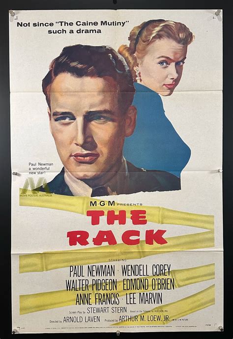 The Rack 1956 Nss Printed Us One Sheet Paul Newman Movie Posters