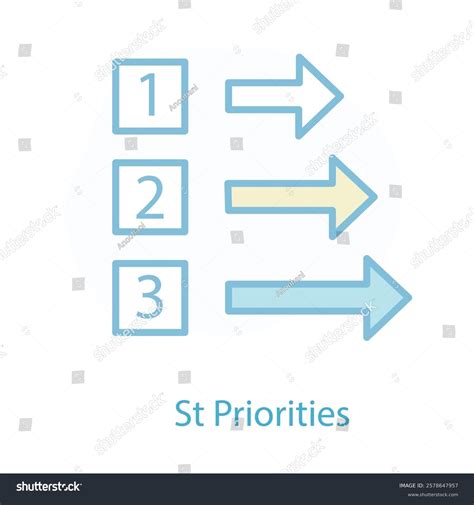 Step By Step Task Prioritization Icon Stock Vector Royalty Free