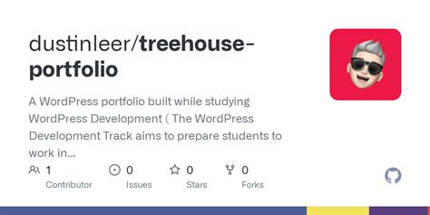github dustinleer treehouse portfolio a wordpress portfolio built