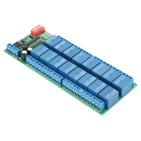 Relé Dc 12v 16 Canales Rtu Rs485 Relé Módulo Placa Controlador Plc Puerto Serie Interruptor