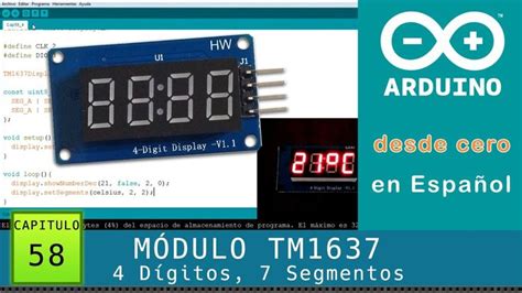 Arduino Desde Cero En Español Capítulo 58 Tm1637 Módulo 4 Dígitos Y