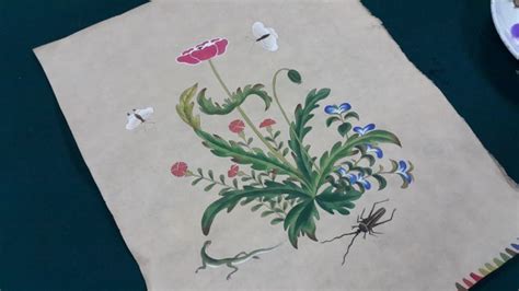 [부산 민화 추천] 신사임당 양귀비와 도마뱀 초충도 한국화배우기 부산취미미술 채색화배우기 민화수업 부산화실 화명동화실 네이버 블로그