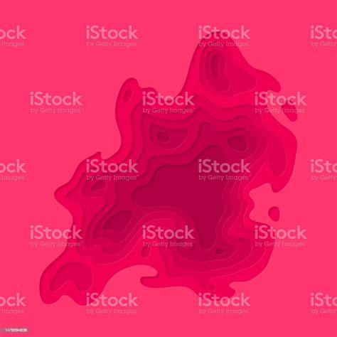 추상 부드러운 종이 접기 모양 빨간 종이 잘라 물결 모양의 레이어 0명에 대한 스톡 벡터 아트 및 기타 이미지 0명 3차원