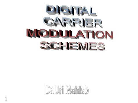 Ppt Digital Carrier Modulation Schemes Powerpoint Presentation Free