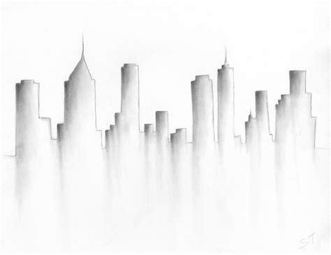 City Skyline Sketch At Explore Collection Of City