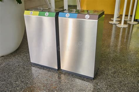 Waste Bins Full Of Different Types Of Garbage Stock Photo Image Of Types Container 322539464
