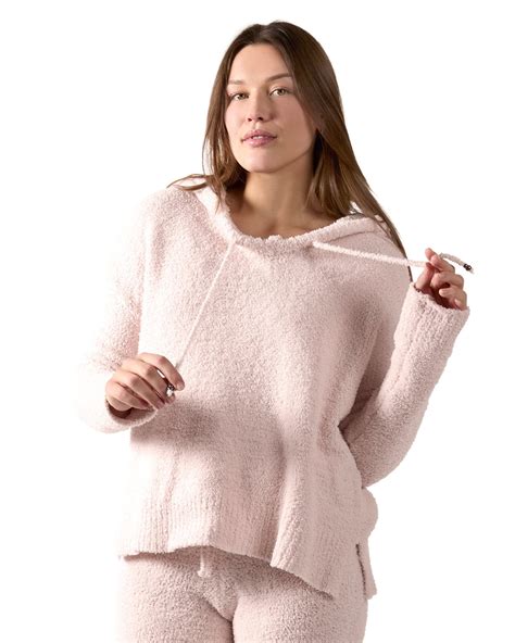 Memoi Womens Ultra Plush Chenille Drawstring Hoodie Womens Female