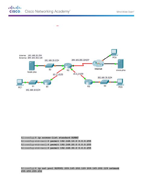 9236 Packet Tracer Implementing Static And Dynamic Nat