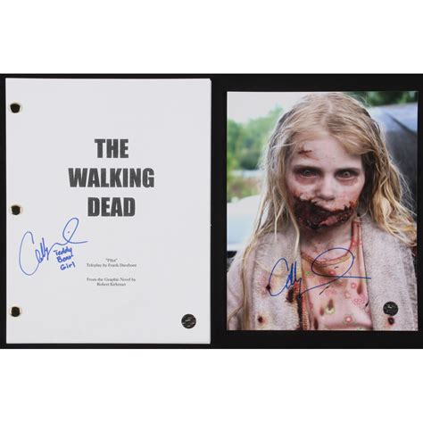 Lot Of 2 Addy Miller Signed The Walking Dead Items With 8x10 Photo