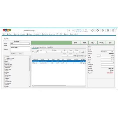 Shop Excel Billing Software At ₹ 14999piece Billing Software For Pc