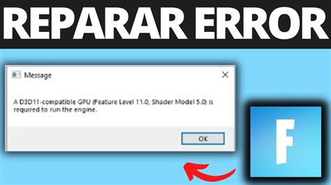 cómo reparar la gpu compatible con fortnite d3d11 youtube
