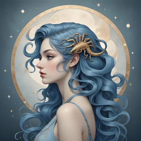Drawing Of A Scorpion Woman Zodiac Sign Scorpio Premium Ai Generated