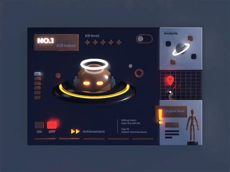 Robot Status Panel Abstract Graphic Design Web Design Inspiration Ui Design Inspiration