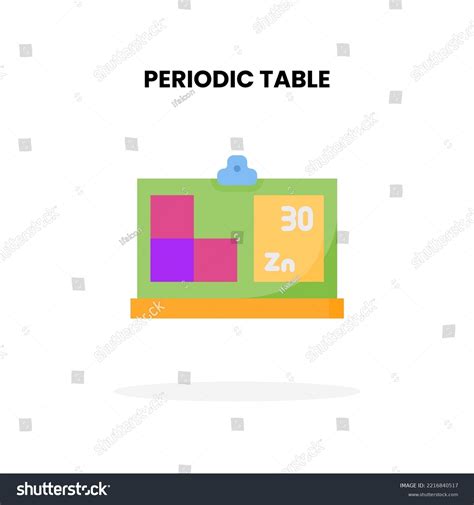 Periodic Table Flat Icon Vector Illustration Stock Vector Royalty Free