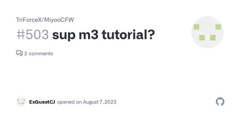 Sup M Tutorial Issue Triforcex Miyoocfw Github