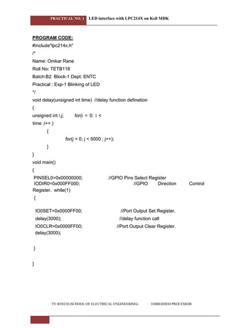 Blinking Of Leds On Lpc2148 Arm 7 Tdmis Based Microcontroller Pdf