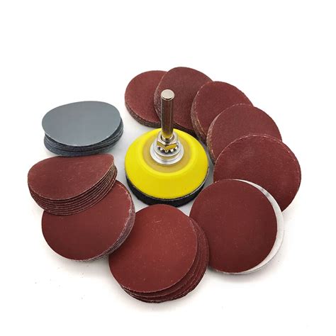 102 개 2 샌딩 디스크 사포 후크 루프 샌더 M6 드릴 어댑터 후커 패드자동차 사포 Aliexpress
