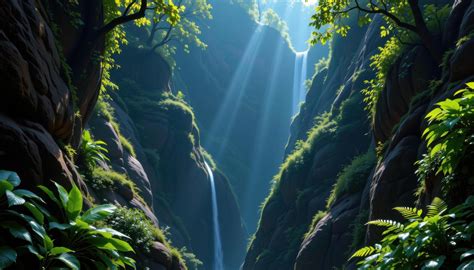 A Deep Chasm Hidden Within A Rainforest Echoing With The Sound Of