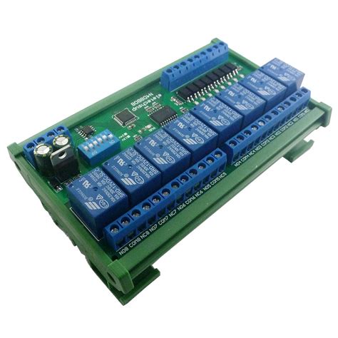 N D B Input Output RS Relay Module Modbus Protocol With DIN Rail Shell PLC Expansion