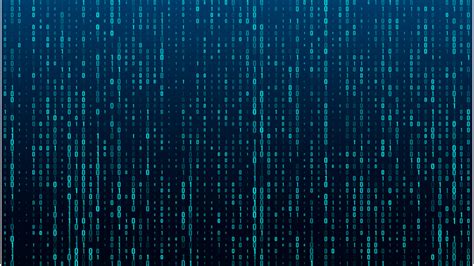 Vector Binary Code Dark Blue Background Big Data And Programming