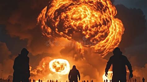 Thrilling Explosion In A Cinematic Scene Massive Fireball Generative