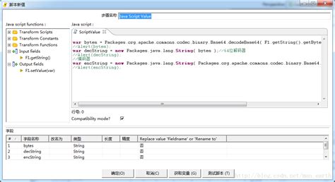Kettle转换中使用javascript例子整理（1）kettle Javascript Csdn博客