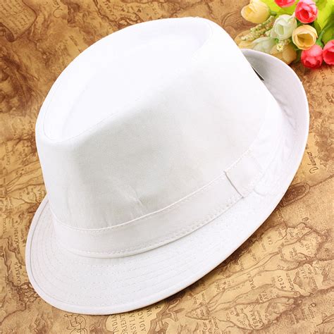 New White Men S Casual Dress Fedora Trilby Cuban Style Upturn Short