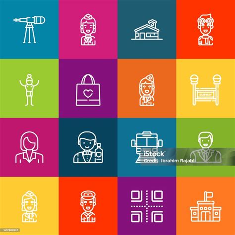 서있는 요소의 현대 얇은 선 아이콘 세트 프리미엄 품질 개요 기호 컬렉션 간단한 모노 선형 픽토그램 팩 웹 그래픽을 위한