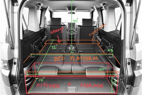 Honda Element Camper With Foldable Seats