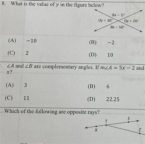 8what is the value of y in the figure below