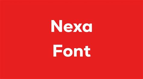Nexa Font Free Fonts Vault