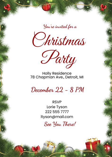 7 700 Christmas Party E Invitation Powerpoint Templates Vhhnq