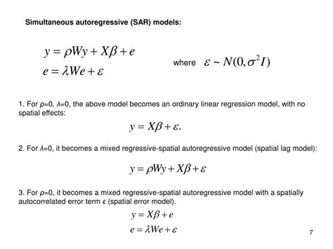 Ppt Spatial Autoregressive Models Powerpoint Presentation Free