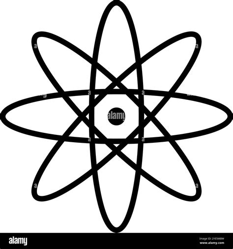 atomic icon atomic experiment editable vector stock vector image