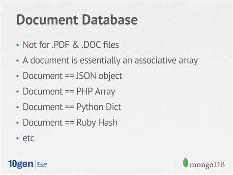 Agile Schema Design An Introduction To Mongodb Ppt