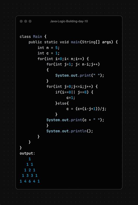 Logicbuilding Patternprinting Java Dailycoding Consistency