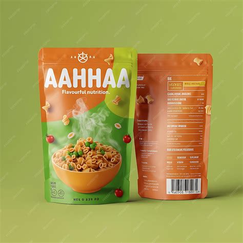 Modern Standing Pouch Packaging Design With Vibrant Colors Premium Ai