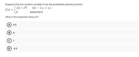Solved Suppose That The Random Variable X Has The Chegg