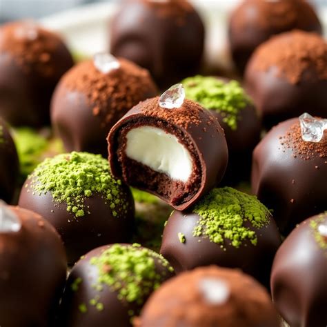 Matcha Dark Chocolate Truffles Recipe Cookaifood