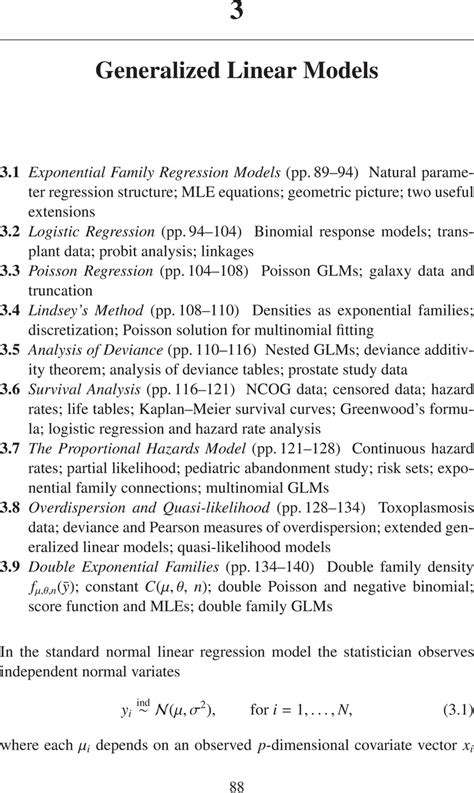 Generalized Linear Models Chapter 3 Exponential Families In Theory