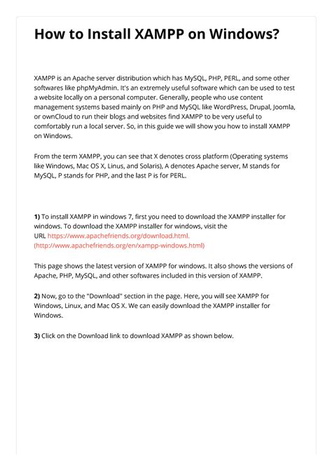 How To Install Xampp On Windows How To Install Xampp On Windows Xampp Is An Apache Server