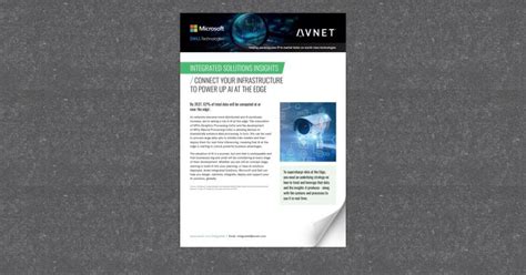Avnet Integrated Insights Edge Ai Avnet Integrated Solutions