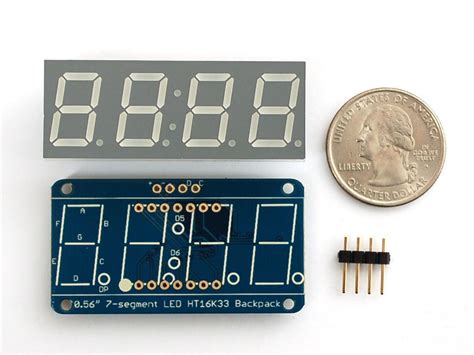 adafruit 0 56 4 digit 7 segment display w i2c backpack