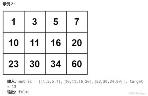 Leetcode 中等 74搜索二维矩阵 Csdn博客
