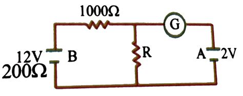 In The Given Circuit The Galvanometer G Gives Zero Deflection What Is The Value Of Resistance X