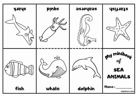 Ocean Animals Printable Printable Learning Sheets