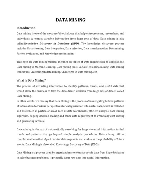 Data Mining1 Pdf Machine Learning Data Mining